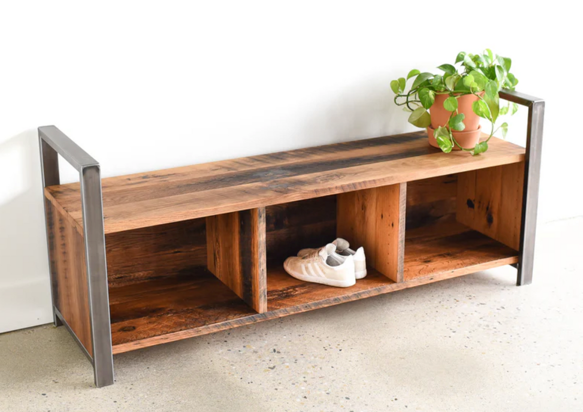 Reclaimed Oak Storage Benches | What WE Make