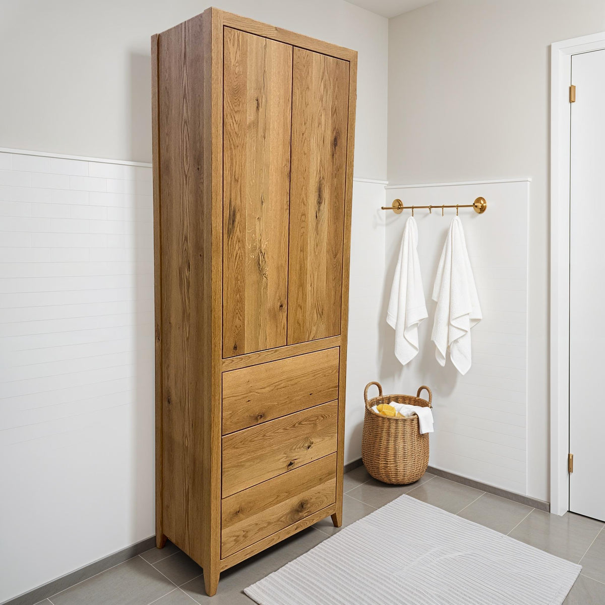 Mid-Century Modern Large Linen Cabinet – What WE Make