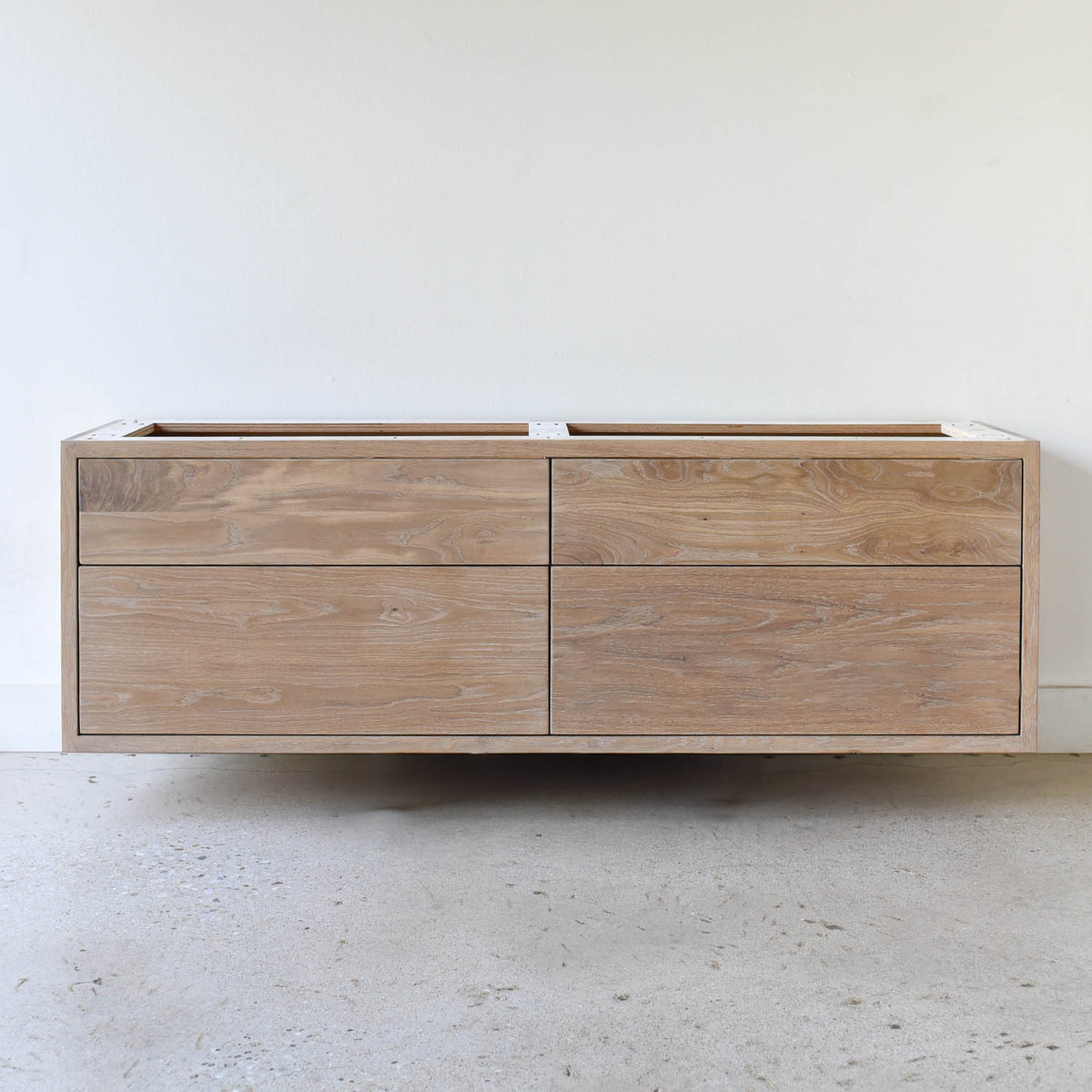 Reclaimed Wood 4 Drawer Floating Vanity - What We Make – What WE Make