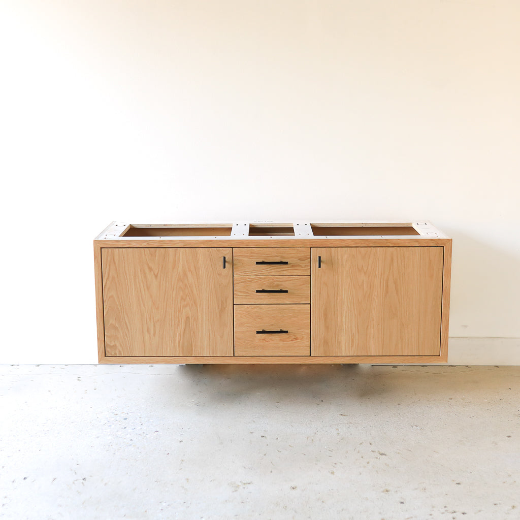 60" Modern Floating Wood Vanity / Double Sink – What WE Make