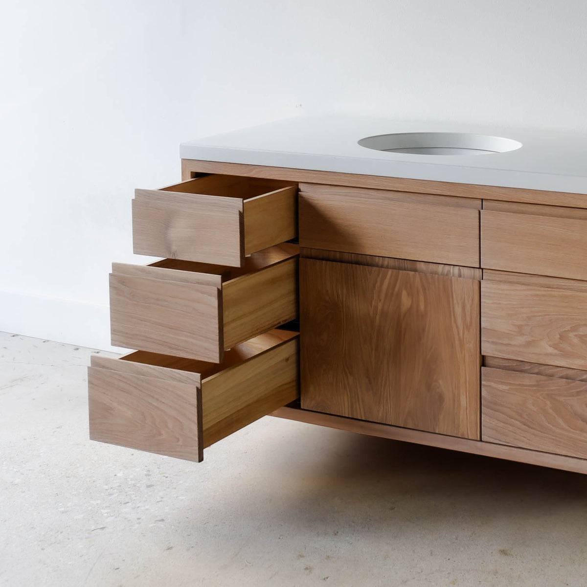 48" Modern Floating Wood Vanity / Single Sink – What WE Make