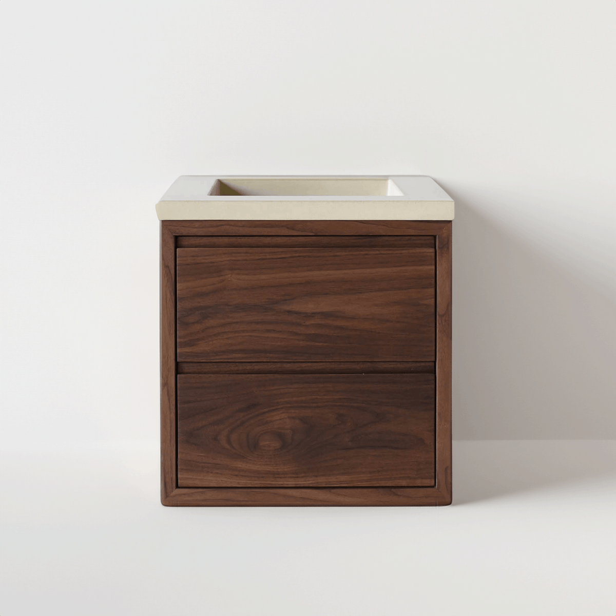 Reclaimed Wood 2 Drawer Floating Vanity - What We Make – What WE Make