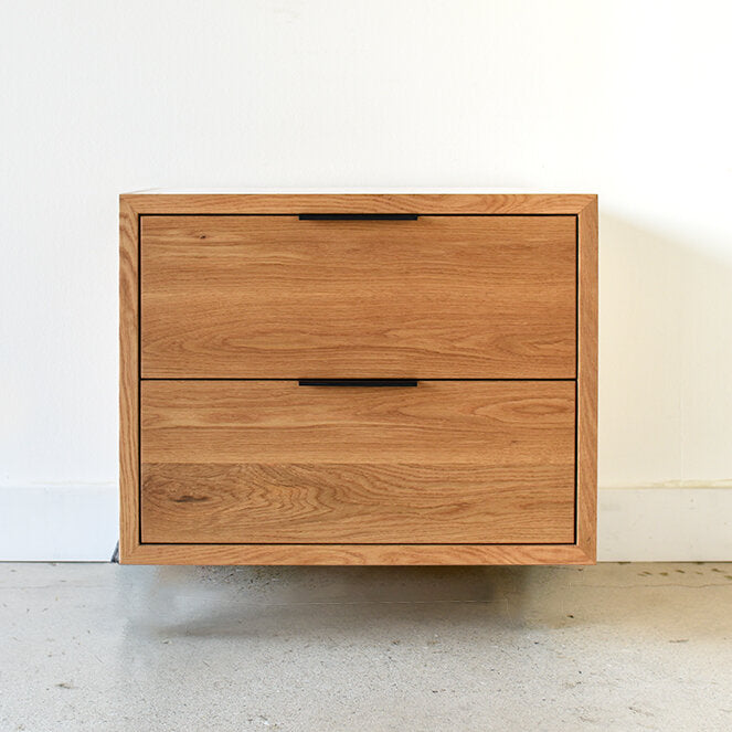 Reclaimed Wood 2 Drawer Floating Vanity - What We Make – What WE Make