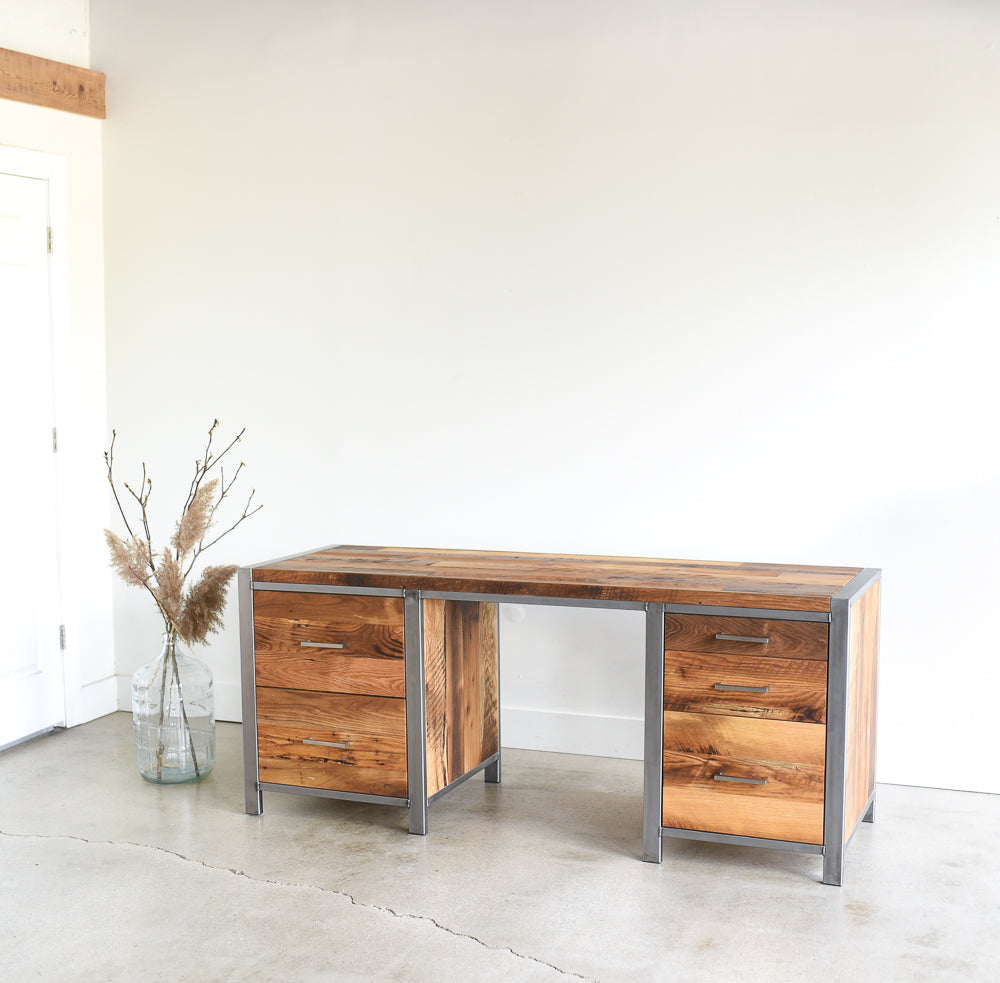 Industrial Modern Desk / 5-Drawer – What WE Make
