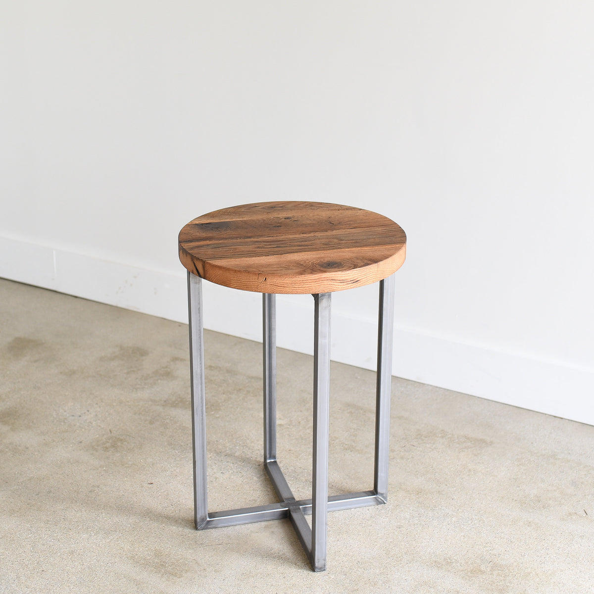 Round Modern End Table - What WE Make