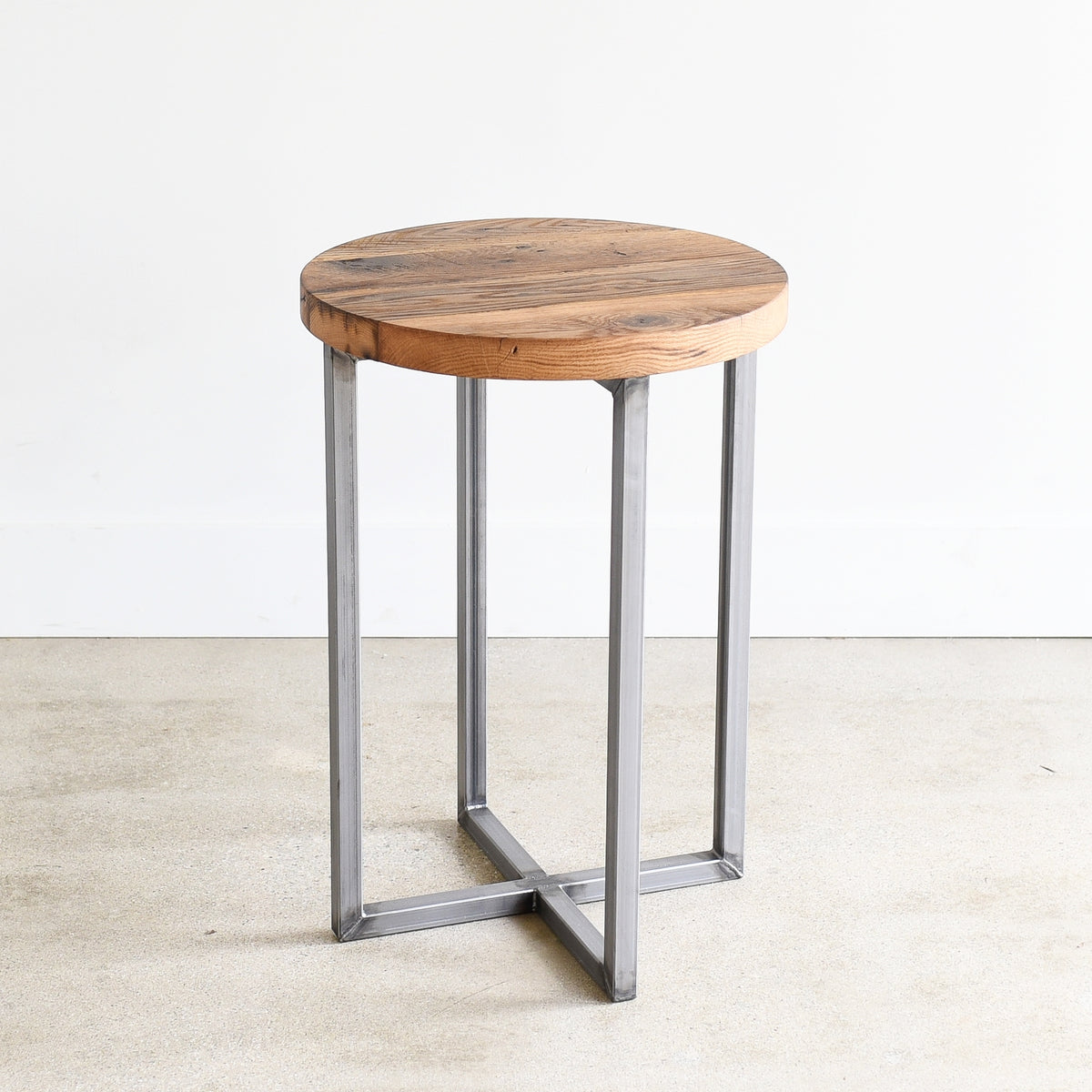 Round Modern End Table - What WE Make