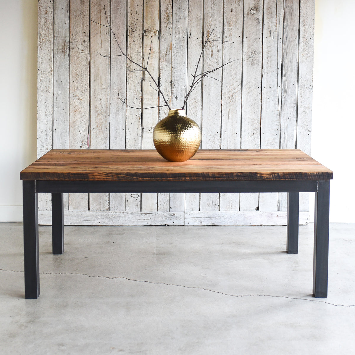 Wide Steel Frame Dining Table – What WE Make