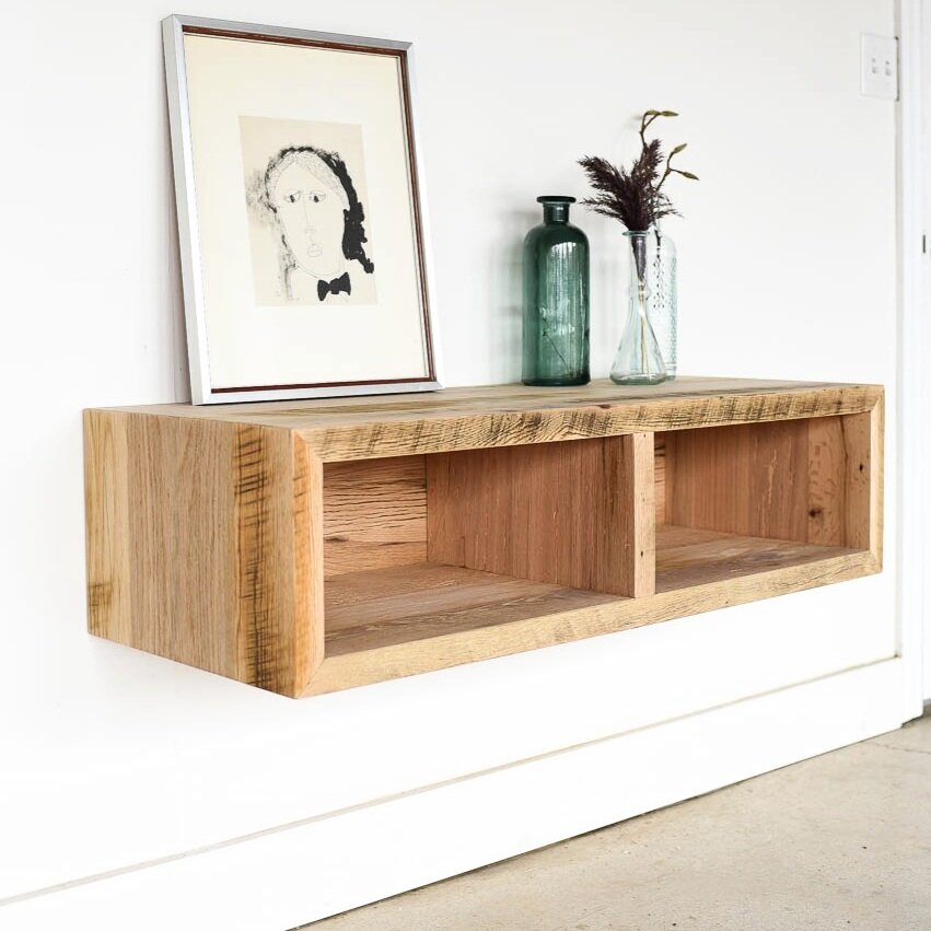 Floating Wood Media Console – What WE Make