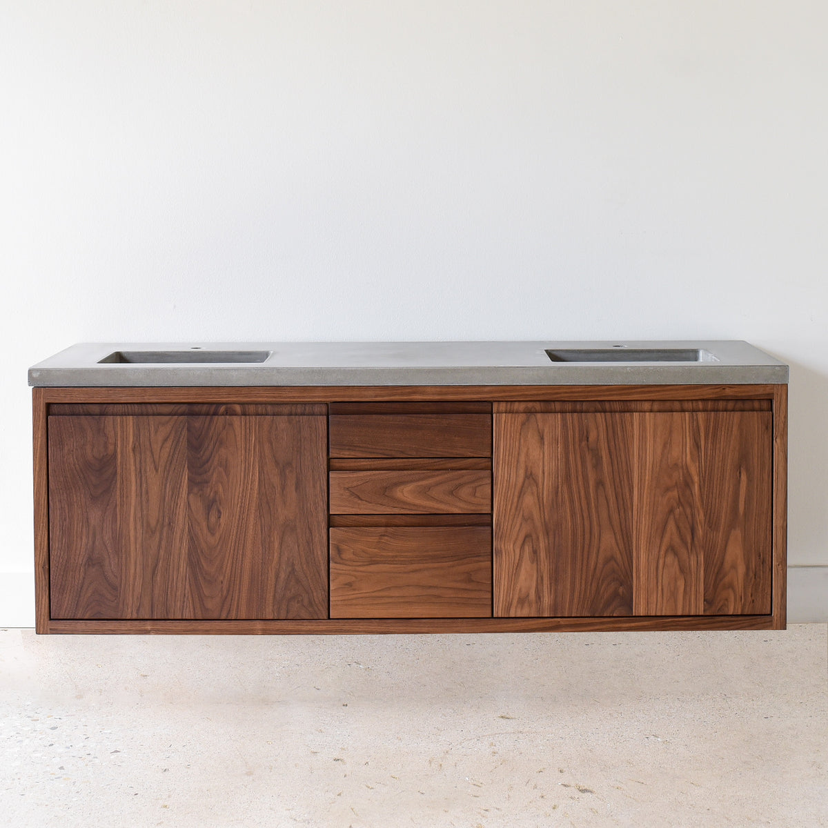 60" Modern Floating Wood Vanity / Double Sink – What WE Make